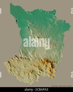 Dajabon, province of Dominican Republic. Solid color shape. Locations ...