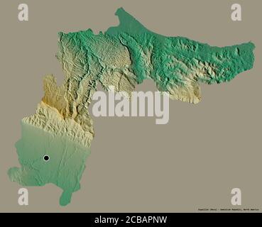 Espaillat, province of Dominican Republic. Solid color shape Stock ...