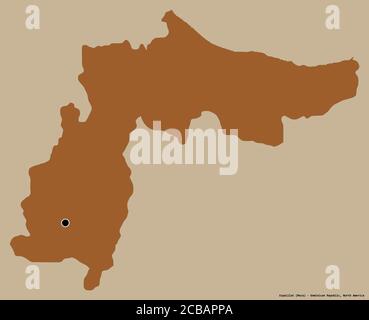 Espaillat, province of Dominican Republic. Solid color shape. Corner ...