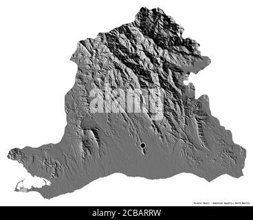 Peravia, province of Dominican Republic. Elevation map colored in wiki ...