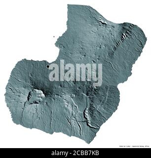 Bioko Sur, province of Equatorial Guinea. Elevation map colored in wiki ...