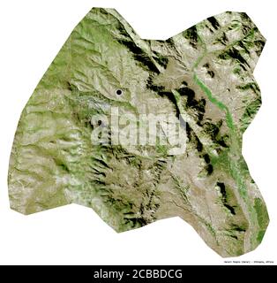 Shape of Harari People, state of Ethiopia, with its capital isolated on ...