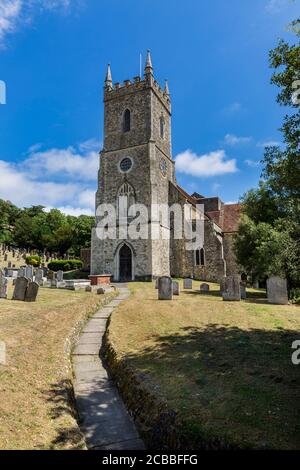 The 11th century church of St Leonard's with famous crypt, Hythe ...