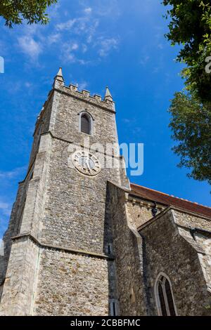 The 11th century church of St Leonard's with famous crypt, Hythe ...