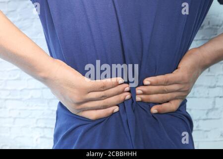 Close up on man suffering knee joint pain Stock Photo - Alamy
