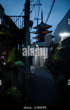 Mesmerizing shot of one of the most famous buildings of Kyoto, Yasaka ...