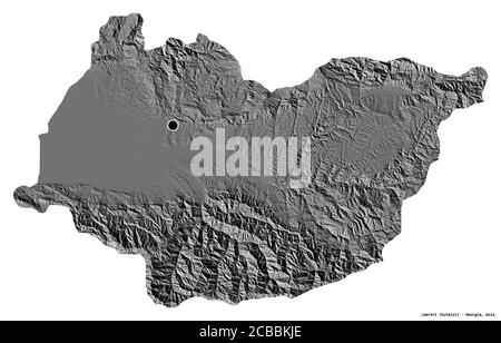 Imereti, region of Georgia. Bilevel elevation map with lakes and rivers ...