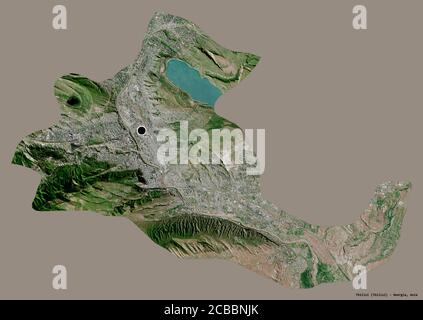 Tbilisi, independent city of Georgia. Solid color shape. Locations of ...