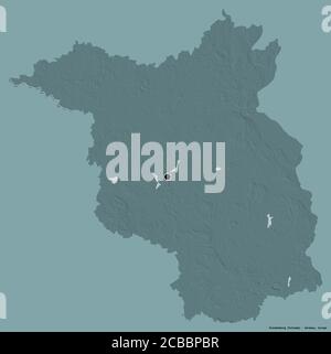 Brandenburg, state of Germany. Solid color shape. Corner auxiliary ...