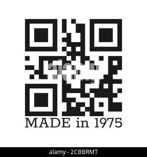 MADE IN 1975. Lettering of the year of birth or a special event for ...
