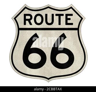 Route 66 Highway Sign Stock Photo - Alamy