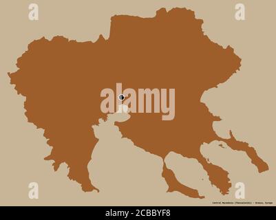 Central Macedonia, decentralized administration of Greece. Solid color ...