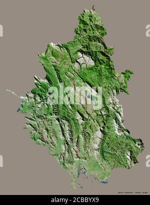 Epirus, decentralized administration of Greece. Solid color shape Stock ...