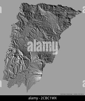 Chimaltenango, department of Guatemala. Bilevel elevation map with ...