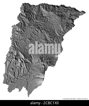 Chimaltenango, department of Guatemala. Bilevel elevation map with ...