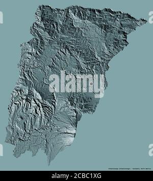 Chimaltenango, department of Guatemala. Colored elevation map with ...