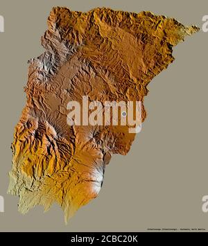 Chimaltenango, department of Guatemala. Solid color shape. Locations of ...
