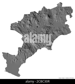 Jutiapa, department of Guatemala. Bilevel elevation map with lakes and ...