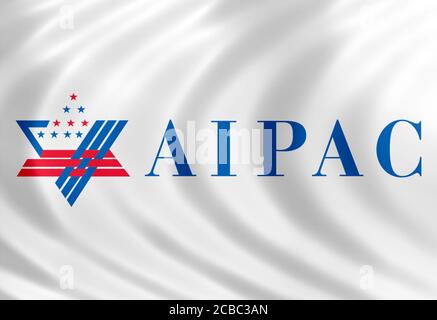 American Israel Public Affairs Committee AIPAC flag Stock Photo - Alamy