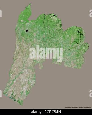 Shape of Suchitepéquez, department of Guatemala, and its capital ...