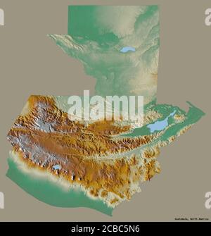 Guatemala Topographic Relief Map - 3D Rendering Stock Photo - Alamy