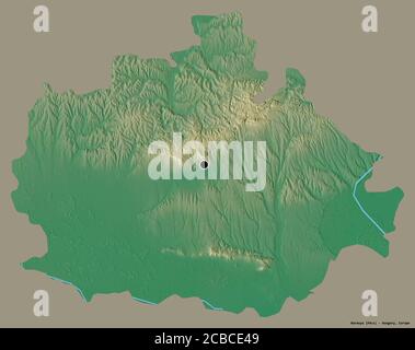 Baranya, county of Hungary. Solid color shape Stock Photo - Alamy