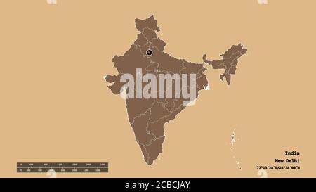 Area of National Capital Territory of Delhi, union territory of India ...