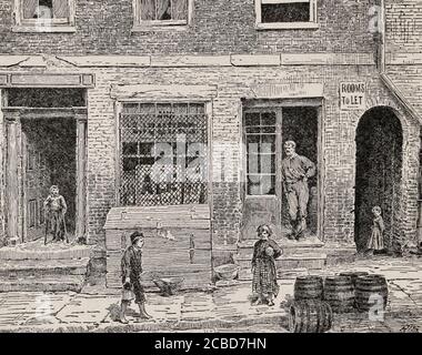 Entrance to a Tenement House and Alley The door at the left leads ...