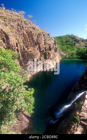 VIEW OVER MAGUK (BARRAMUNDI GORGE) IN KAKADU NATIONAL PARK, NORTHERN ...