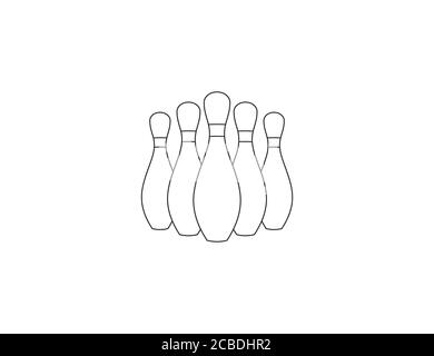 Bowling, game, strike icon. Vector illustration, flat design Stock ...
