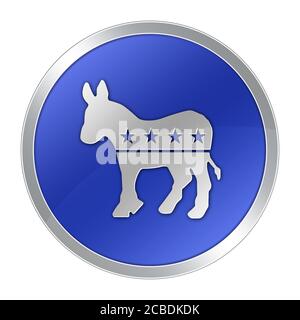 Democratic Party flag, United States, vector illustration, editorial ...