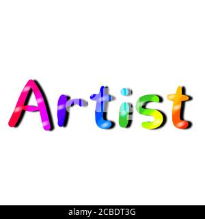 Illustration of text "Art". Rendering of the text "Art". Clip art of ...