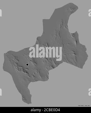 Yazd, province of Iran. Bilevel elevation map with lakes and rivers ...
