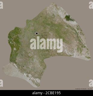 Al-Qadisiyah, province of Iraq. Solid color shape. Corner auxiliary ...