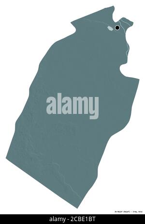 Shape of An-Najaf, province of Iraq, and its capital. Distance scale ...