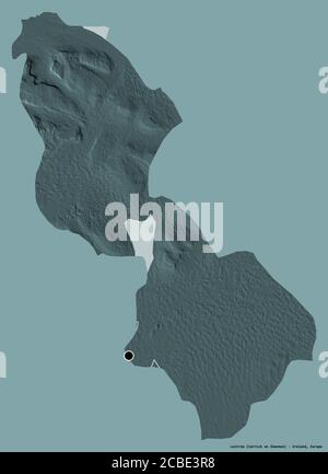 Leitrim, county of Ireland. Colored elevation map with lakes and rivers ...
