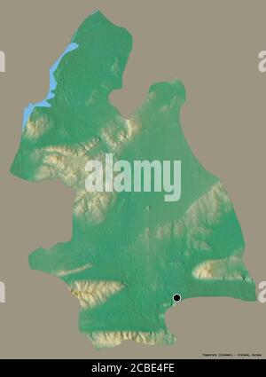 Tipperary, county of Ireland. Solid color shape. Locations and names of ...