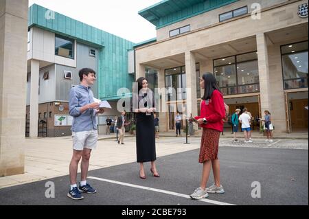 Oxford, UK. 13th Aug, 2020. Magdalen College School A Level results ...