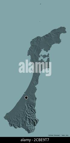 Ishikawa, prefecture of Japan. Solid color shape Stock Photo - Alamy