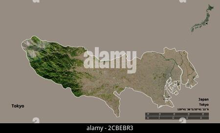 Satellite view of Tokyo map, Japan Stock Photo - Alamy