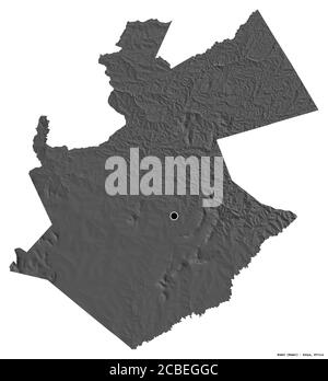 Bomet, county of Kenya. Bilevel elevation map with lakes and rivers ...