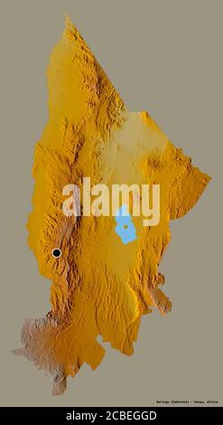 Baringo, county of Kenya. Solid color shape Stock Photo - Alamy