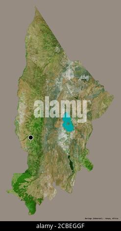 Baringo, county of Kenya. Solid color shape Stock Photo - Alamy