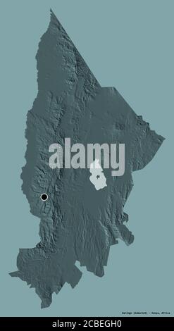 Baringo, county of Kenya. Solid color shape Stock Photo - Alamy