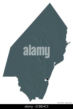 Shape of Kilifi, county of Kenya, and its capital. Distance scale ...