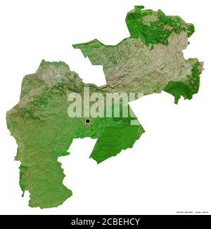 Shape of Kericho, county of Kenya, with its capital isolated on a solid ...