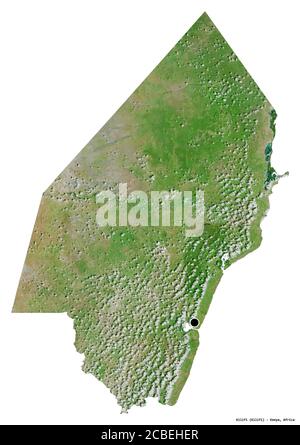 Shape of Kilifi, county of Kenya, and its capital. Distance scale ...