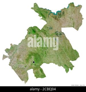 Shape of Machakos, county of Kenya, and its capital. Distance scale ...