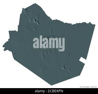 Taita Taveta, county of Kenya. Colored elevation map with lakes and ...