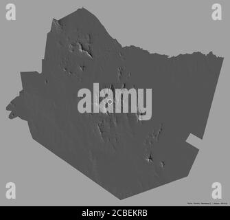 Taita Taveta, county of Kenya. Bilevel elevation map with lakes and ...